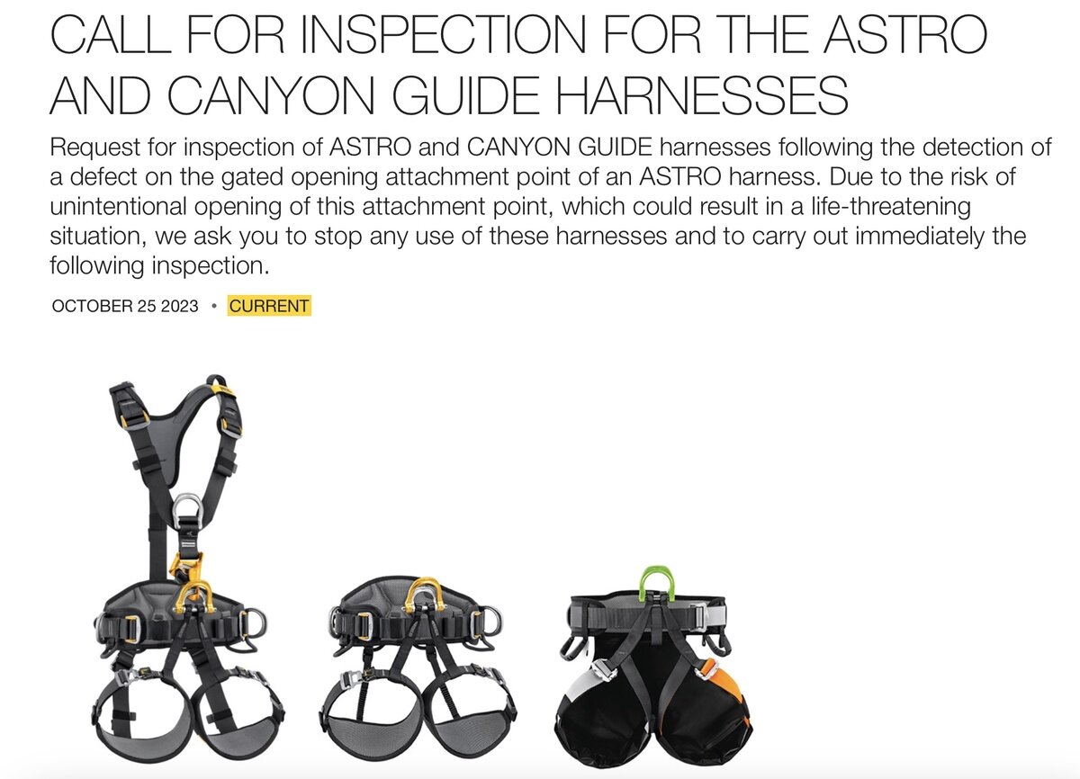 Safety Alert - Petzl · ICAR – International Commission for Alpine Rescue